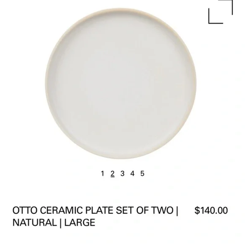 Frama Otto Ceramic Plates Set Of Two, Natural, Large | eBay