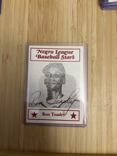 RON TEASLEY AUTOGRAPHED - Negro League Baseball Stars Card 4 | eBay