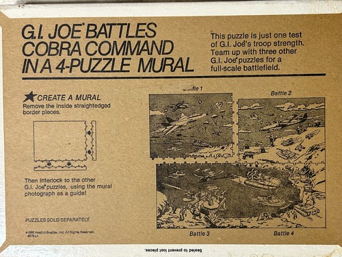 GI Joe Mural Puzzle Battle 3 221 Pcs New Box Sealed 1985 Vintage | eBay