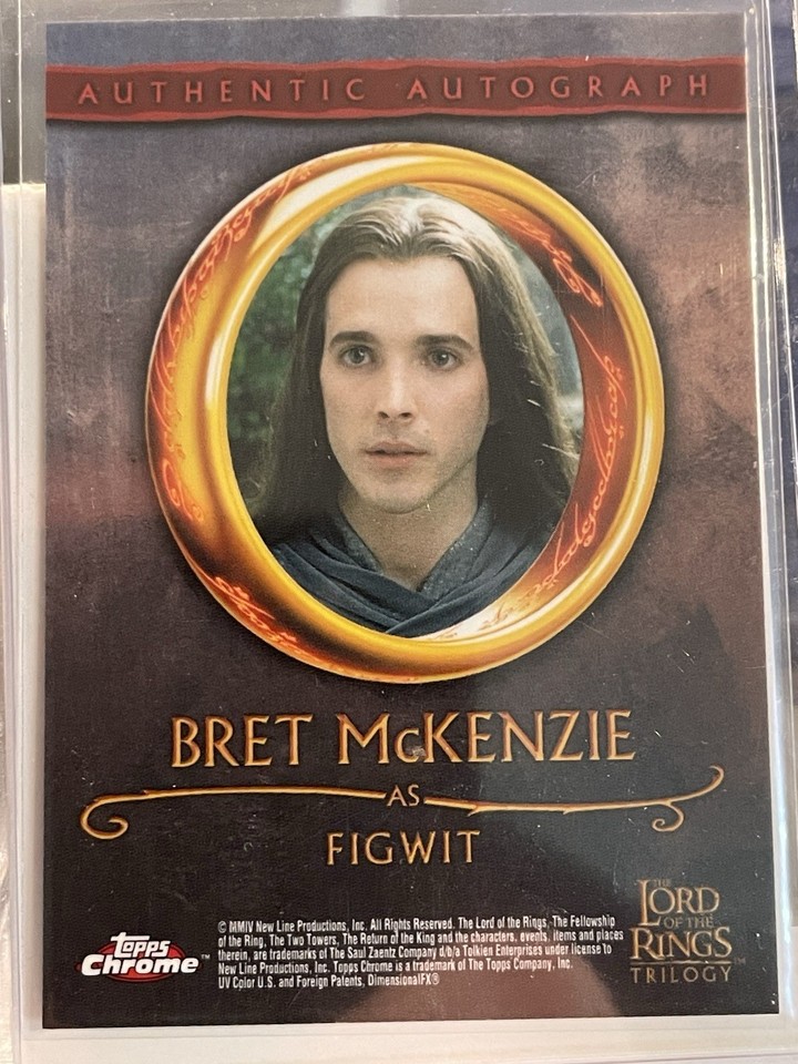 Topps Chrome Lord Of The Rings Bret McKenzie As Figwit Authentic ...