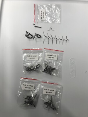 5 sets 11pc Snake fly guide sets for 4-6wt rods gunmetal | eBay