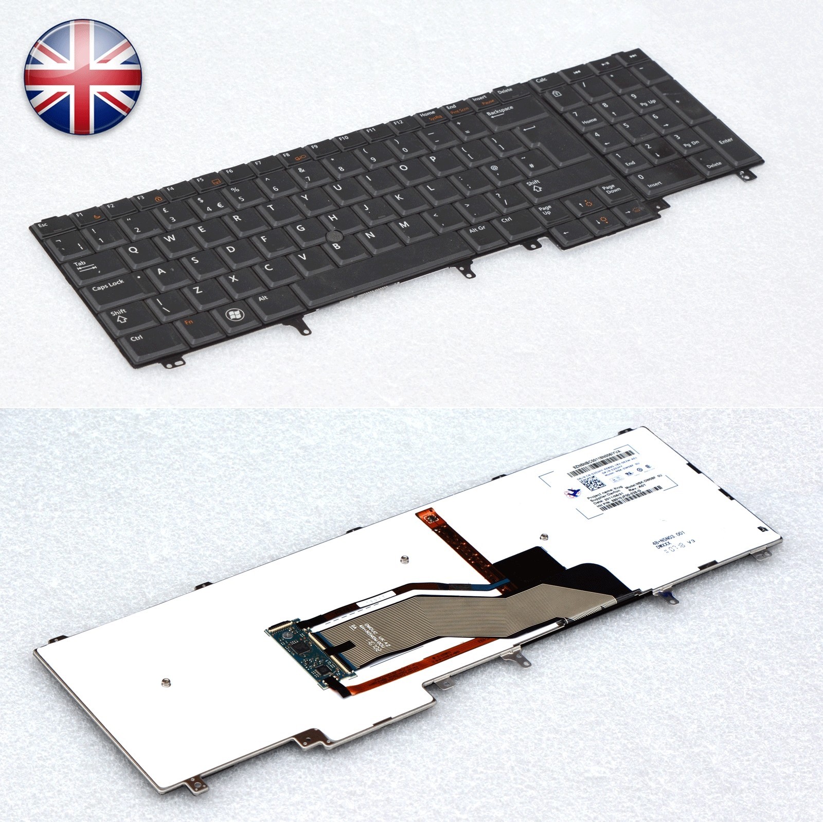 English British Keyboard Dell Precision M4600 M4700 020JHY UK 332 | eBay