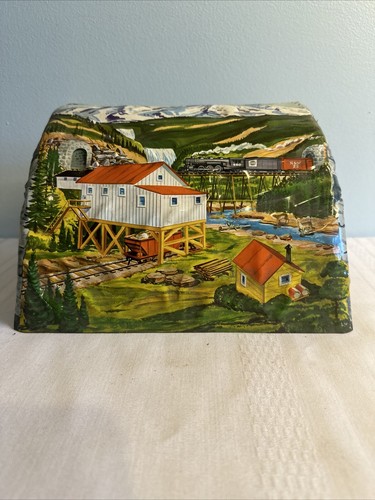 MARX Vintage Model Train Tunnel - Tin Metal #392 Mountain Scene. 10.7 X ...