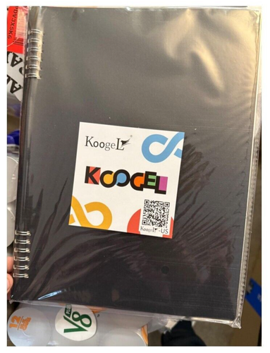 Koogel Black Spiral Notebook A5 College Ruled Notepad Tear-off Lined ...