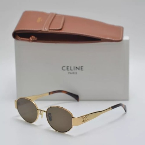 Celine CL40235U Triomphe Metal Sunglasses Gold Frame | eBay