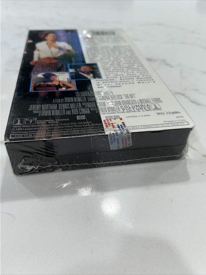 New! The Net (VHS, 1996) Sandra Bullock Factory Sealed Watermark ...