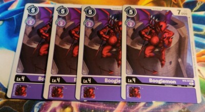 x4 Playset Digimon BOOGIEMON BT6-074 Purple Common TCG | eBay