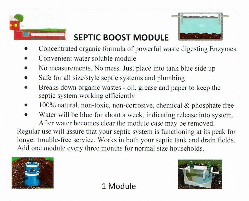 Septic Tank System Booster Bio-Enzyme Module 6 Month Treatment (2 ...