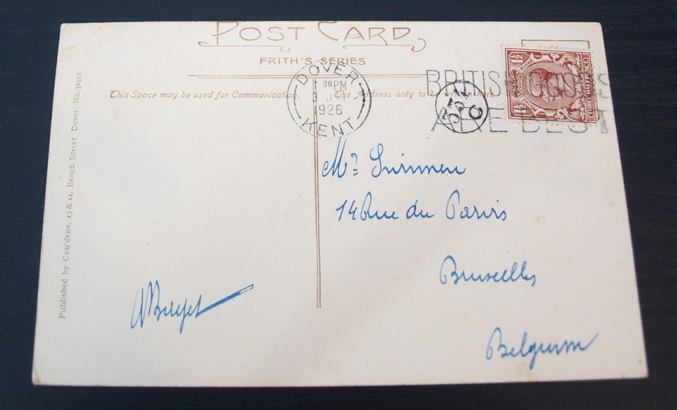 Postcard Dover Castle Kent England Posted Postmark 1926 Frith's Series ...