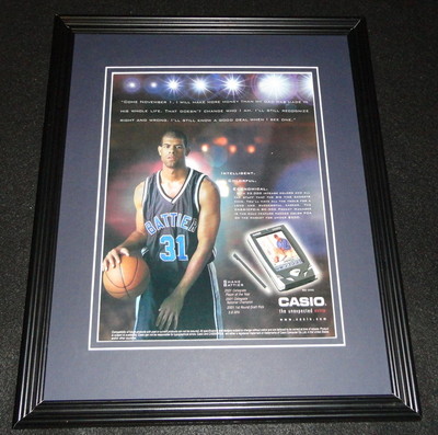 Shane Battier 2001 Casio Cassiopeia Framed 11x14 ORIGINAL Advertisement ...