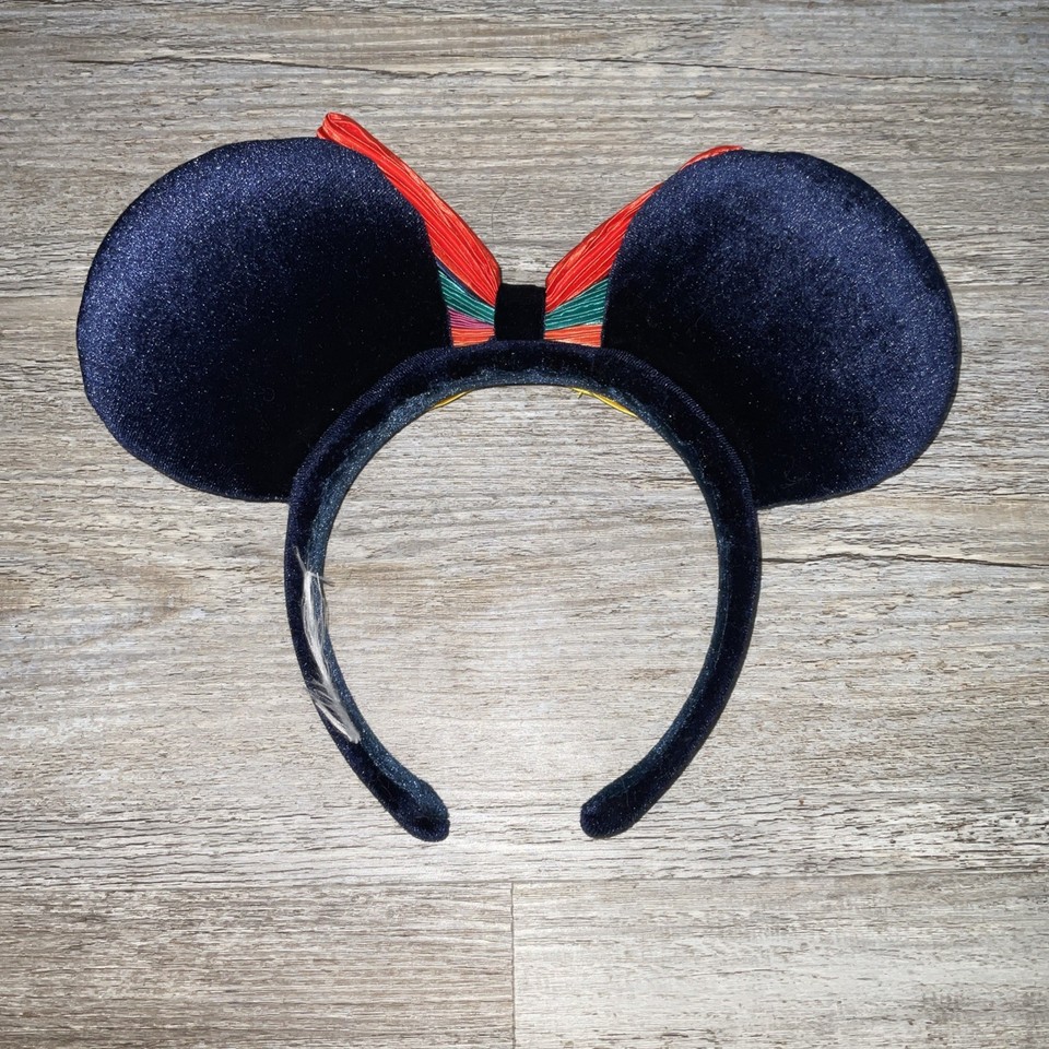 Disney Parks Minnie Mouse Rainbow Pride Jeweled Navy Ears Headband ...
