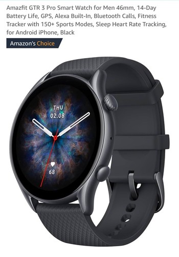 Amazfit GTR 3 Pro 46mm Aluminum Case with Sport Band Smart Watch ...
