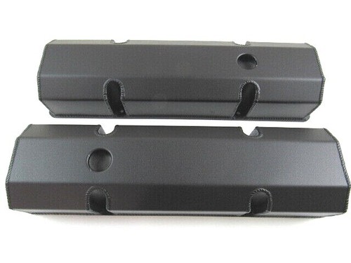 Chevy SBC 327 350 383 Fabricated Aluminum Tall Valve Covers Black ...