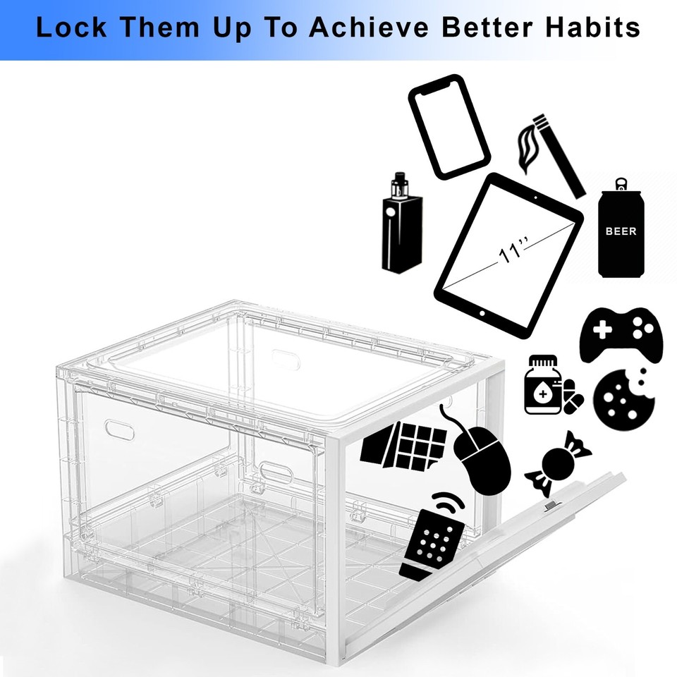 Timed Lock Box Large - Habit Control Time Locking Container for Cell ...