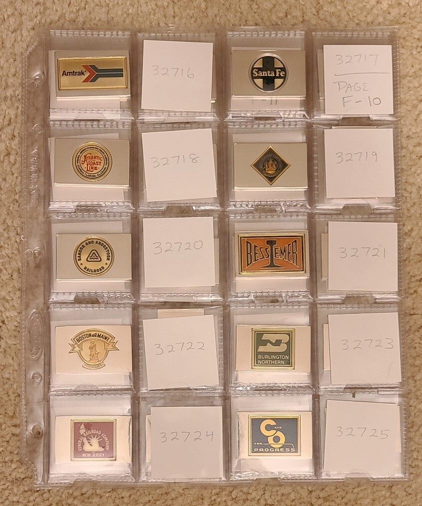 Franklin Mint Railroad Emblem silver bars - Complete set of 50 in ...