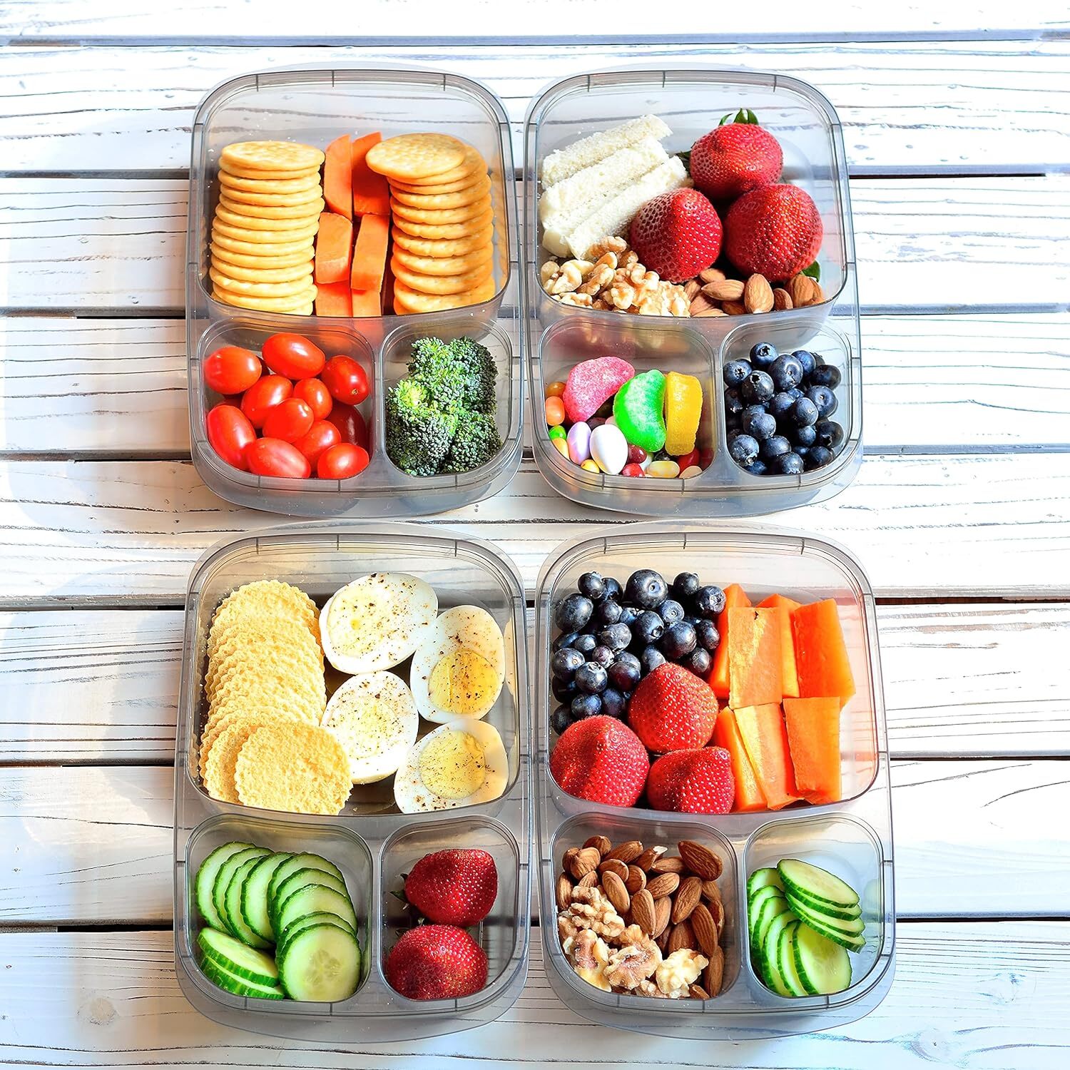 Youngever 7 Sets Bento Lunch Box, Meal Prep Containers, Reusable 3 ...