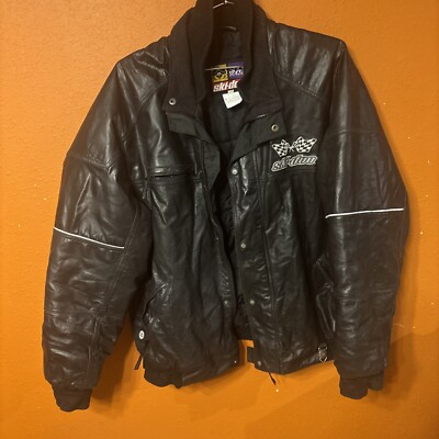 SKI-DOO SNO GEAR BOMBARDIER MEN'S BLACK LEATHER JACKET SIZE Xl | eBay