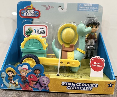 Dino Ranch Min & Clover's Care Cart Vehicle Playset With Action Figures ...
