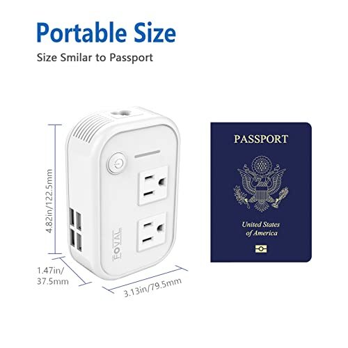 FOVAL Power Step Down 220V to 110V Travel Voltage Converter ...