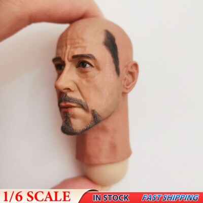 1/6 Model Bald Man Tony Male Head Sculpt Fit 12" DIY Hot Toys Hero ...
