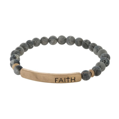 Faith Gray jasper beaded Bracelet | eBay