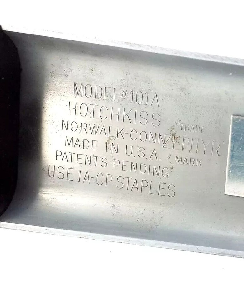 MCM ZEPHYR Stapler Driving Machine 101A HOTCHKISS 1938 Heller Patent ...