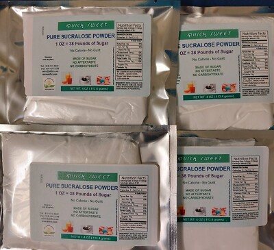 Summer on sale: Quick Sweet Pure Sucralose Powder 4 oz x 4 bags | eBay