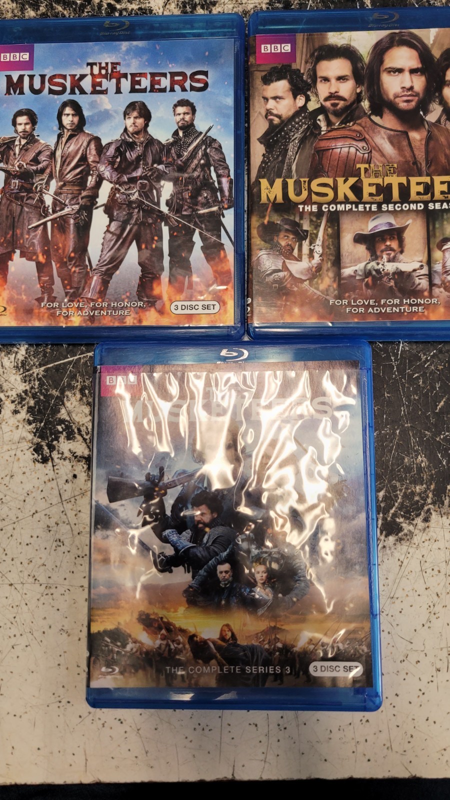 The Musketeers Seasons 1 2 3 Blu Ray Rare Complete Series BBC 3 Disc ...