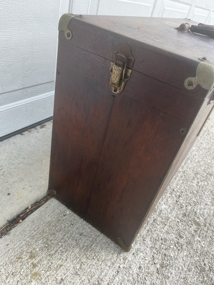 Vtg H. Gerstner & Sons 11 Drawer Wood Machinist Tool Box Lock Modified ...