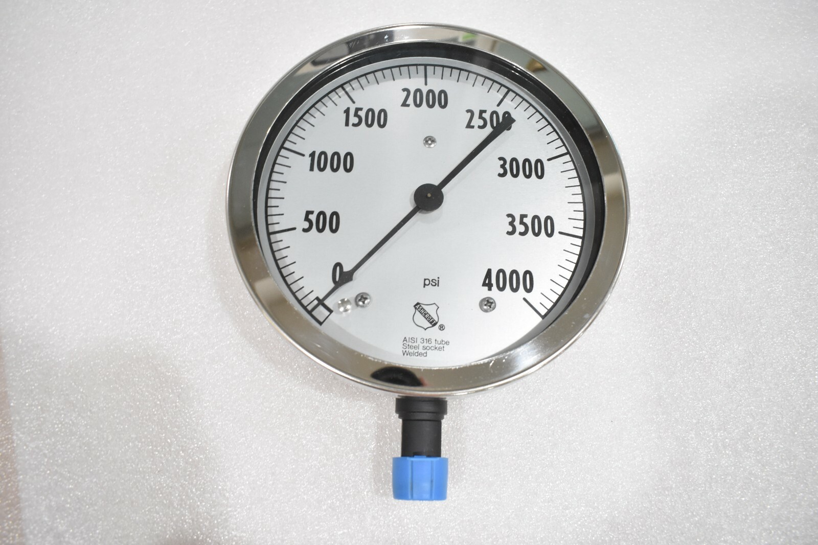 ASHCROFT 601009R-04L-4000# GENERAL SERVICE GAUGE 6" 1/2" NPT LOWER 0 ...