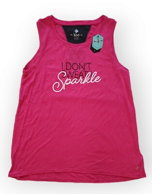 LuLaRoe "I Dont Sweat I Sparkle " Large Strong Tank Activewear Workout ...