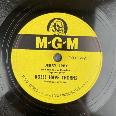 JERRY IRBY Roses Have Thorns / A Cup Of Coffee And A Cigarette 78 MGM ...