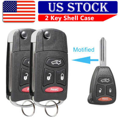 2 Remote Key Shell for Aspen Chrysler 300C 2005 2006 07 08 09 2010 2011 ...