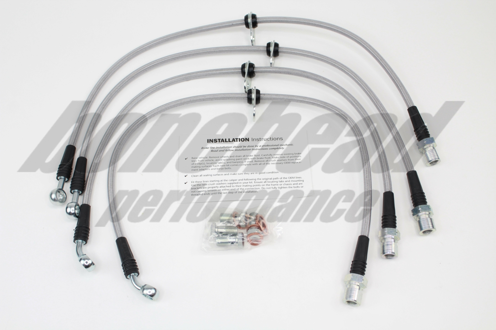 Techna-Fit Stainless Steel Braided Brake Lines 2012-2015 Chevy Camaro ...