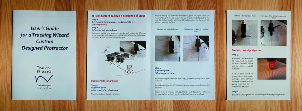 Dual 1219/1229/1229Q/1249 Tonearm Cartridge Stylus Alignment Protractor ...
