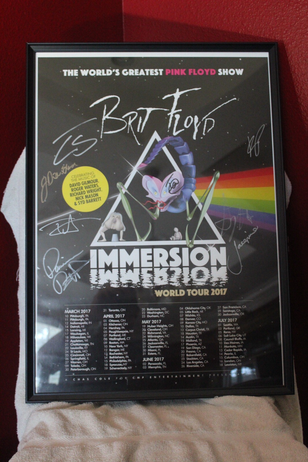 Brit Floyd - 2017 Immersion World Tour Concert Poster - Autographed by ...