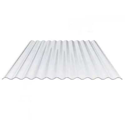 72" L x 21" W 10-Pack Curved Wavy Roofing Material, Polycarbonate ...