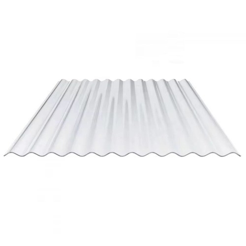 72" L x 21" W 10-Pack Curved Wavy Roofing Material, Polycarbonate ...