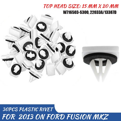 30PCS W716503 Rocker Panel Deck Lid Moulding Clips For Ford Fusion 2.0L ...