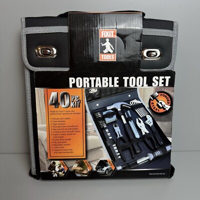 Fixit Tools Portable 40-Piece Tool Set Kit - Compact Essential Repair ...