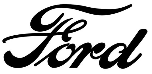 auto018 Ford Logo Oval Script Font Die Cut Vinyl Graphic Decal Sticker ...