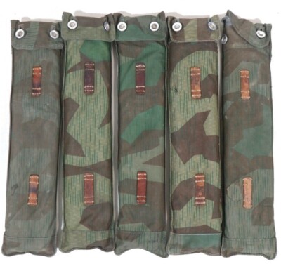 Authentic Swiss WWII Army Tent Pole Stake Set German Splinter Camo WW2 ...