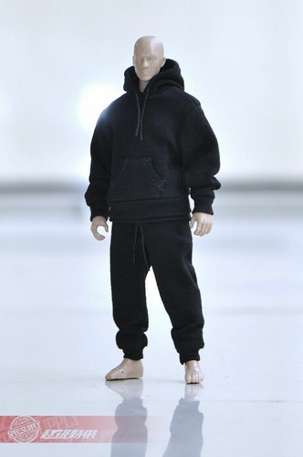 1:12 Scale Male Hoodie T-shirt Coat Pants Clothes Fit 6" Action Figure ...