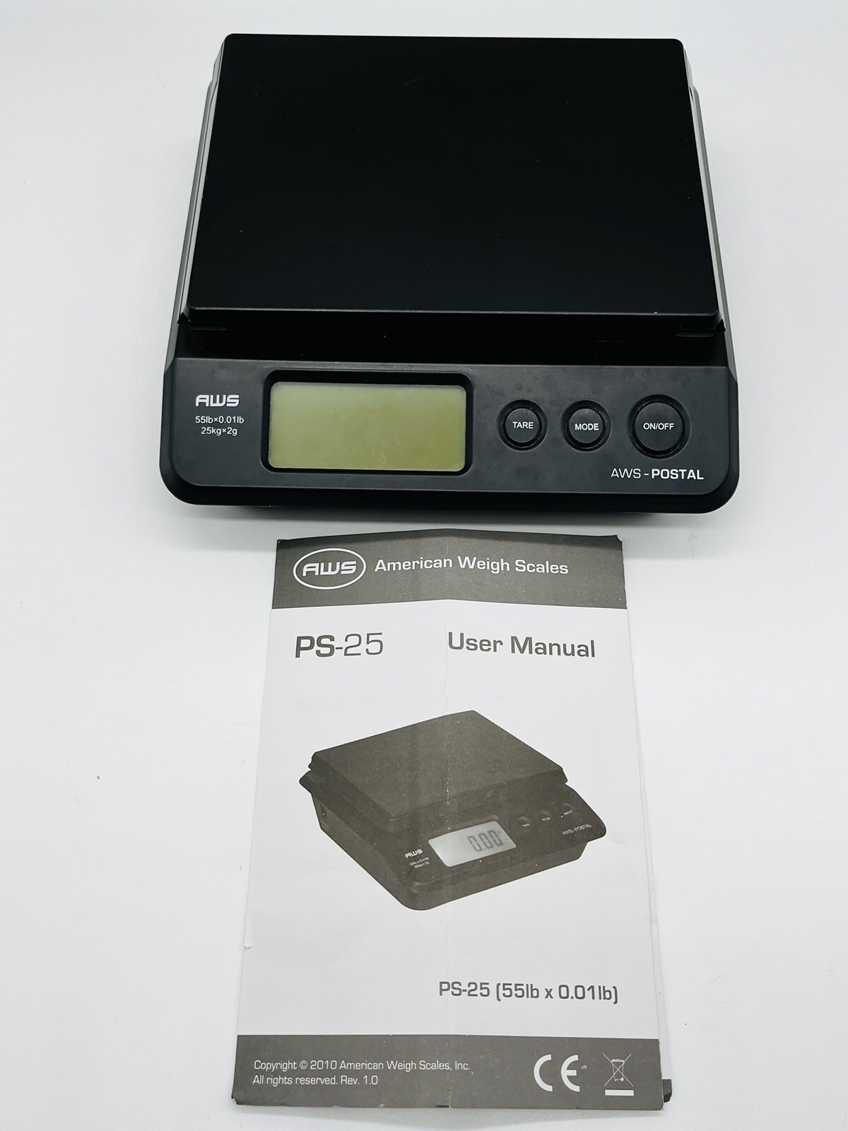 American Weigh Scales Aws Postal Ps-25kg 55 LB Digital Scale Black for ...