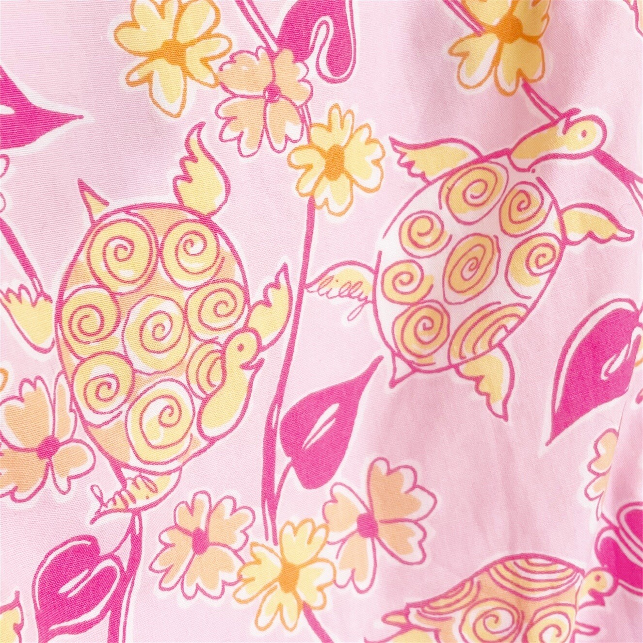 Lilly Pulitzer Vintage Sunset Pink "Turtle Soup" Flor… - Gem