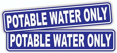 2-pack POTABLE WATER ONLY Vinyl Stickers | eBay