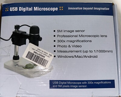 USB Digital Microscope, With 300x Magnifications And 5M Pixels Image ...