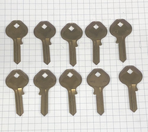 Lot of 10 M12 Key Blanks Brass Master Padlock Keys Locksmith Locksport ...