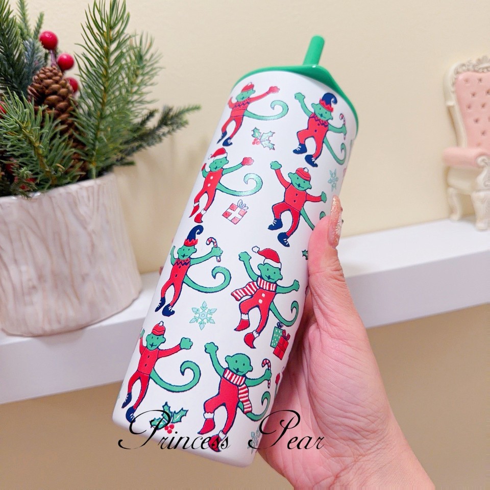 Starbucks X Roller Rabbit Stainless Steel Tumbler Cup Holiday Christmas ...