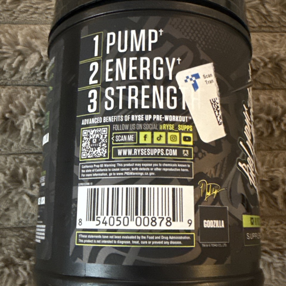 RYSE - GODZILLA Pre-Workout 40 Servings Monsterberry Lime | eBay